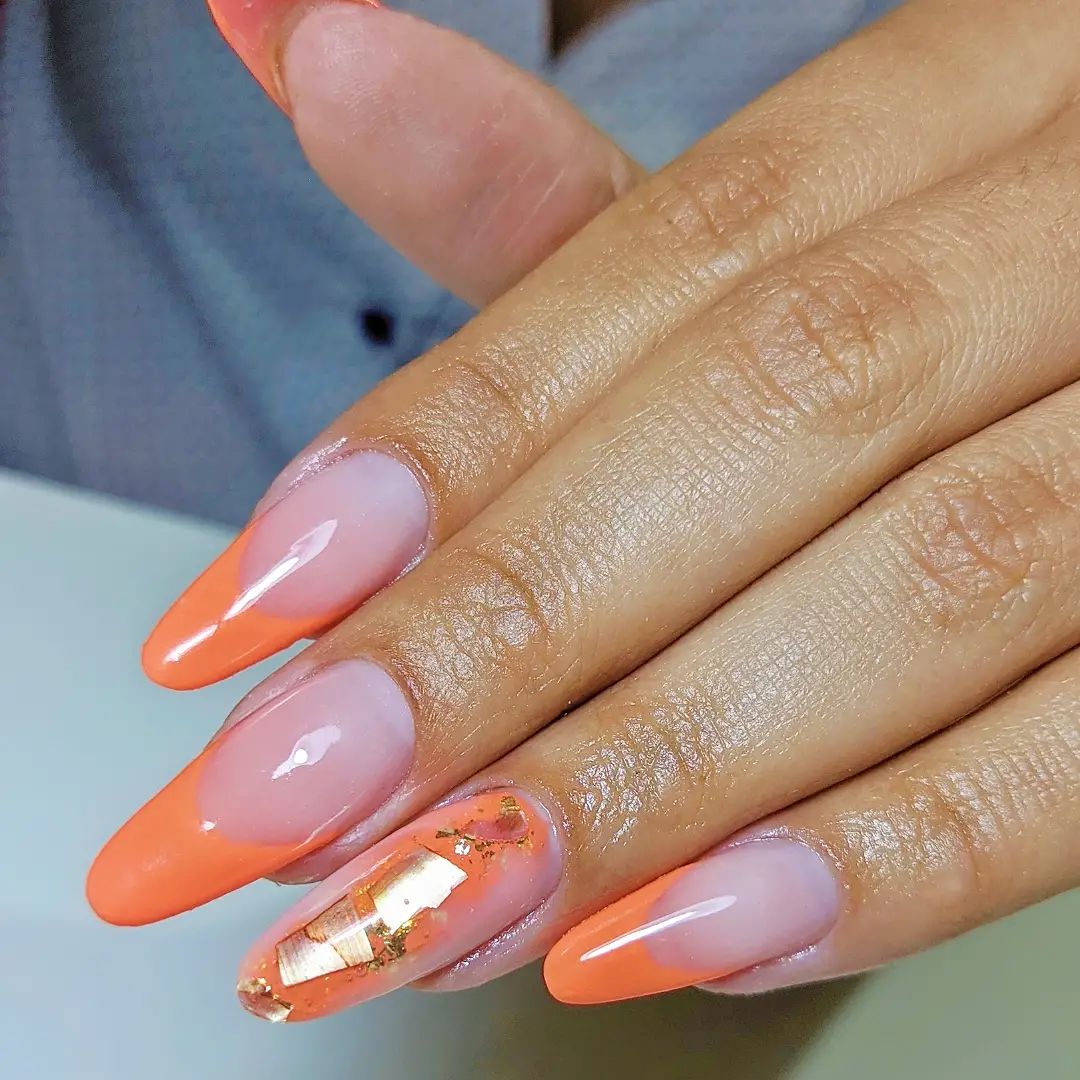 Incríveis unhas decoradas laranja! - Portal Zoe